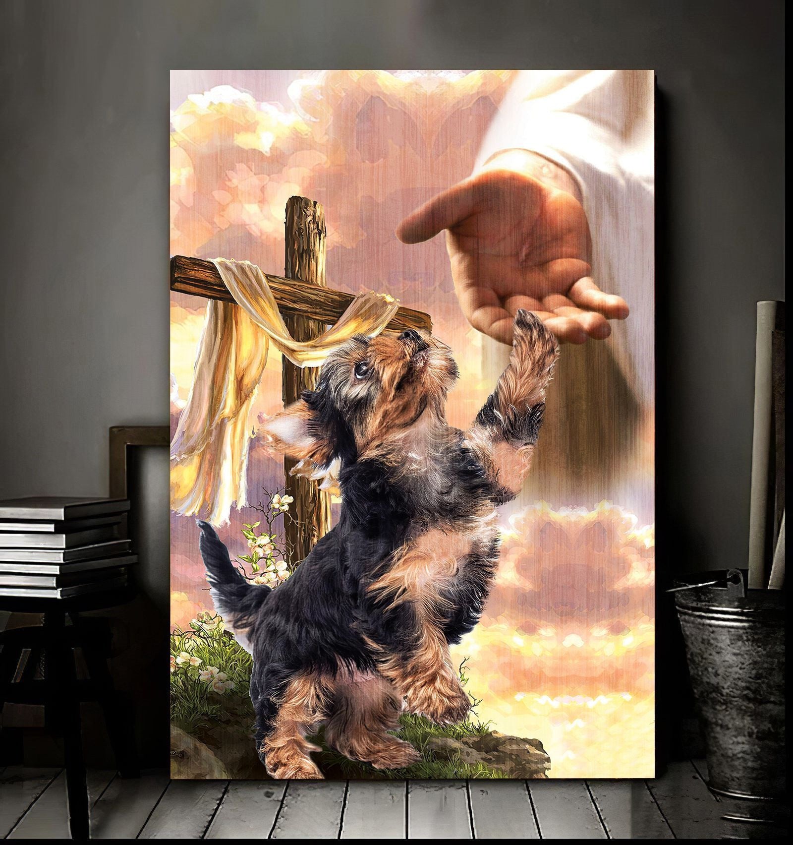 Yorkshire Terrier God Hand Canvas - Canvas Decor Ideas – Ciaocustom
