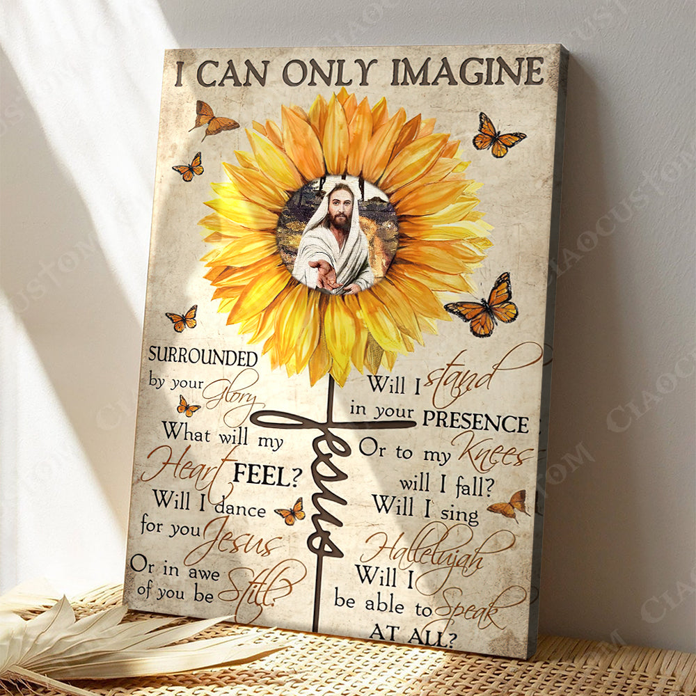 I Can Only Imagine 14 - Christian Gift - Jesus Poster - Bible Verse Ca ...