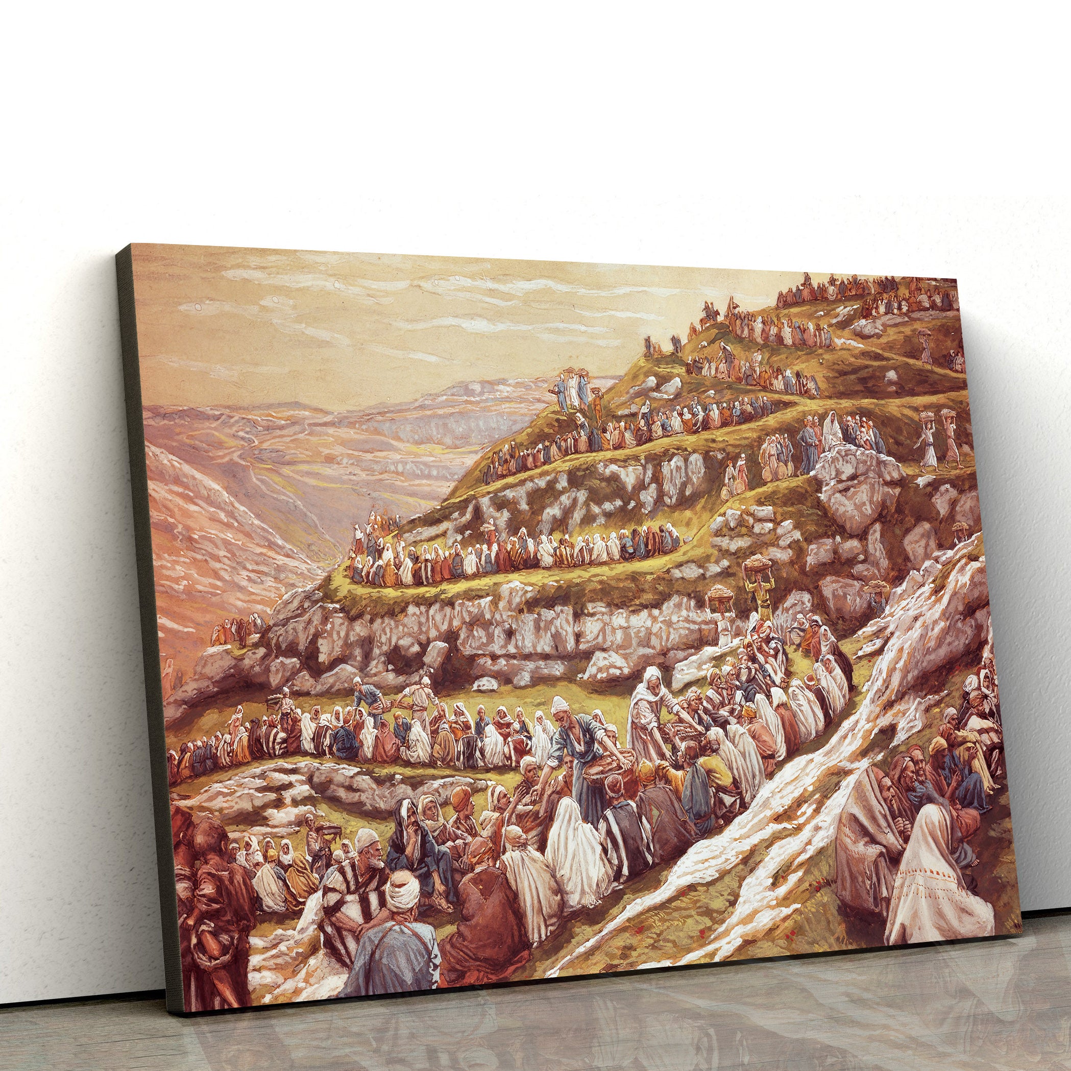 Jesus Feeds The Five Thousand Canvas Poster - Christian Wall Art ...